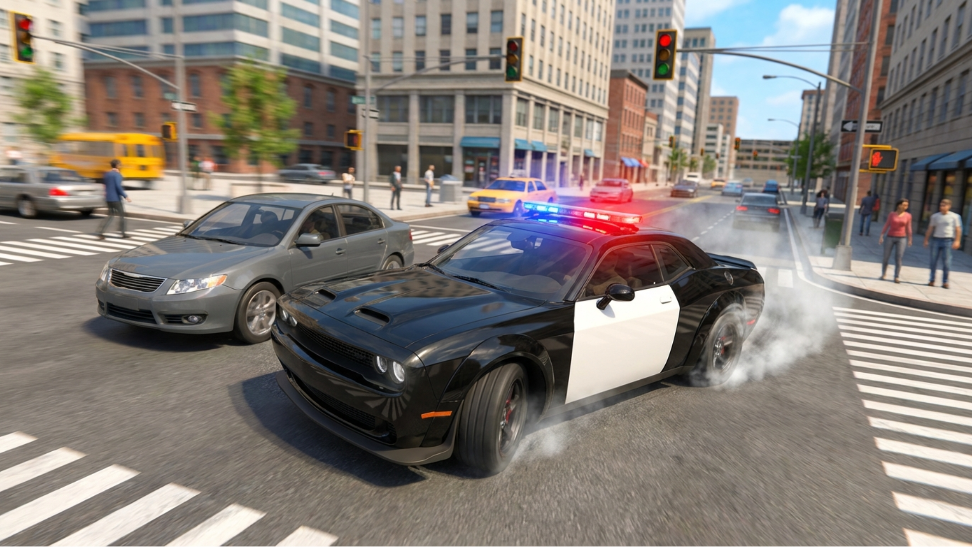 City Police Car Chase Game — play on Playgama (by FINGERNIC)