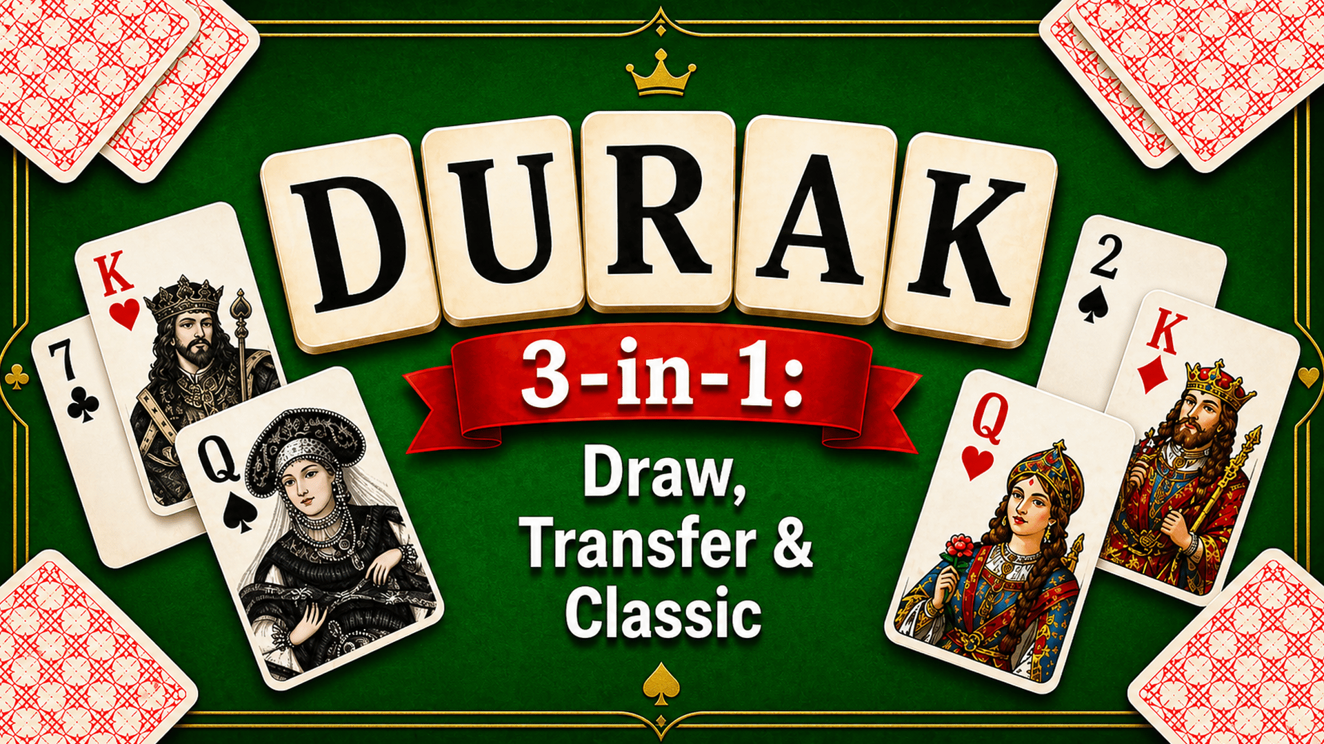 Durak 3-in-1: Draw, Transfer & Classic — play on Playgama (by Alexander ...